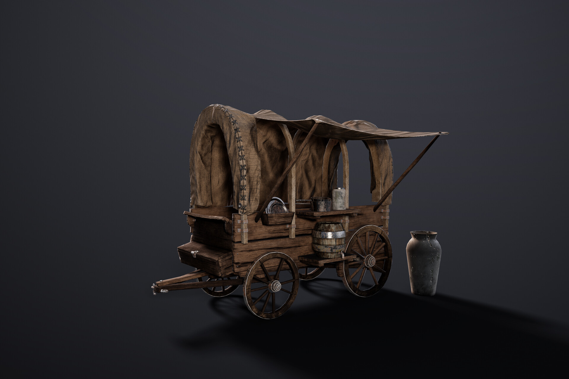 ArtStation - Old western wagon