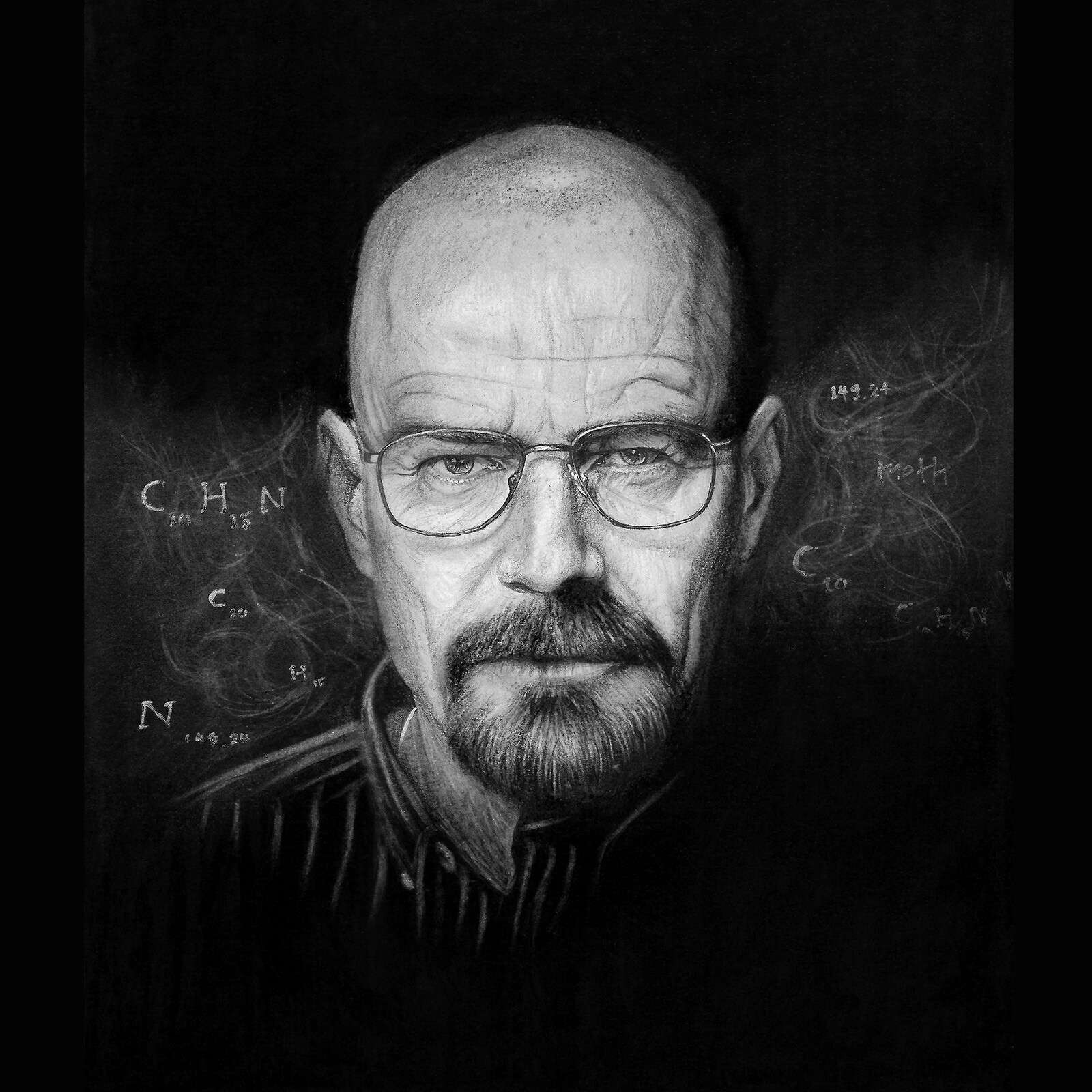 ArtStation - Walter White Hand drawing on Paper Using Charcoal Pencils