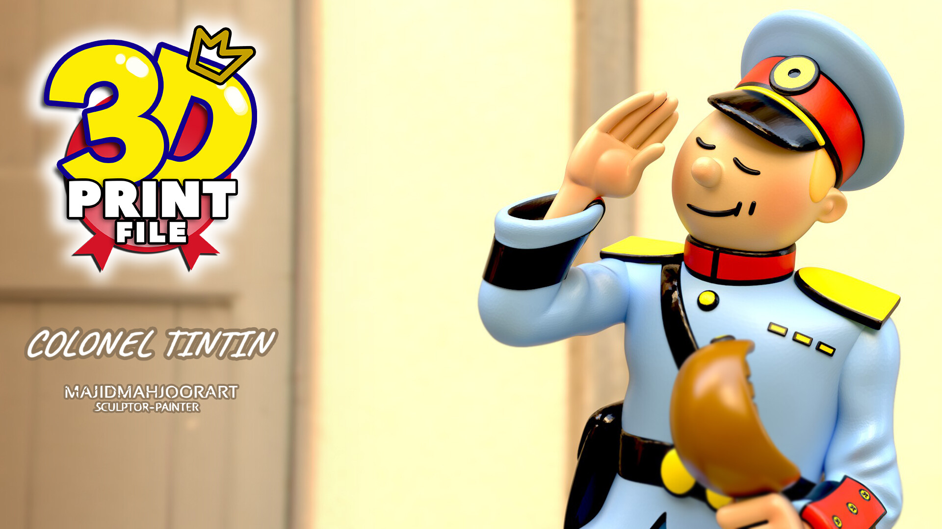 Majid Mahjoor - COLONEL TINTIN 3D printable statue