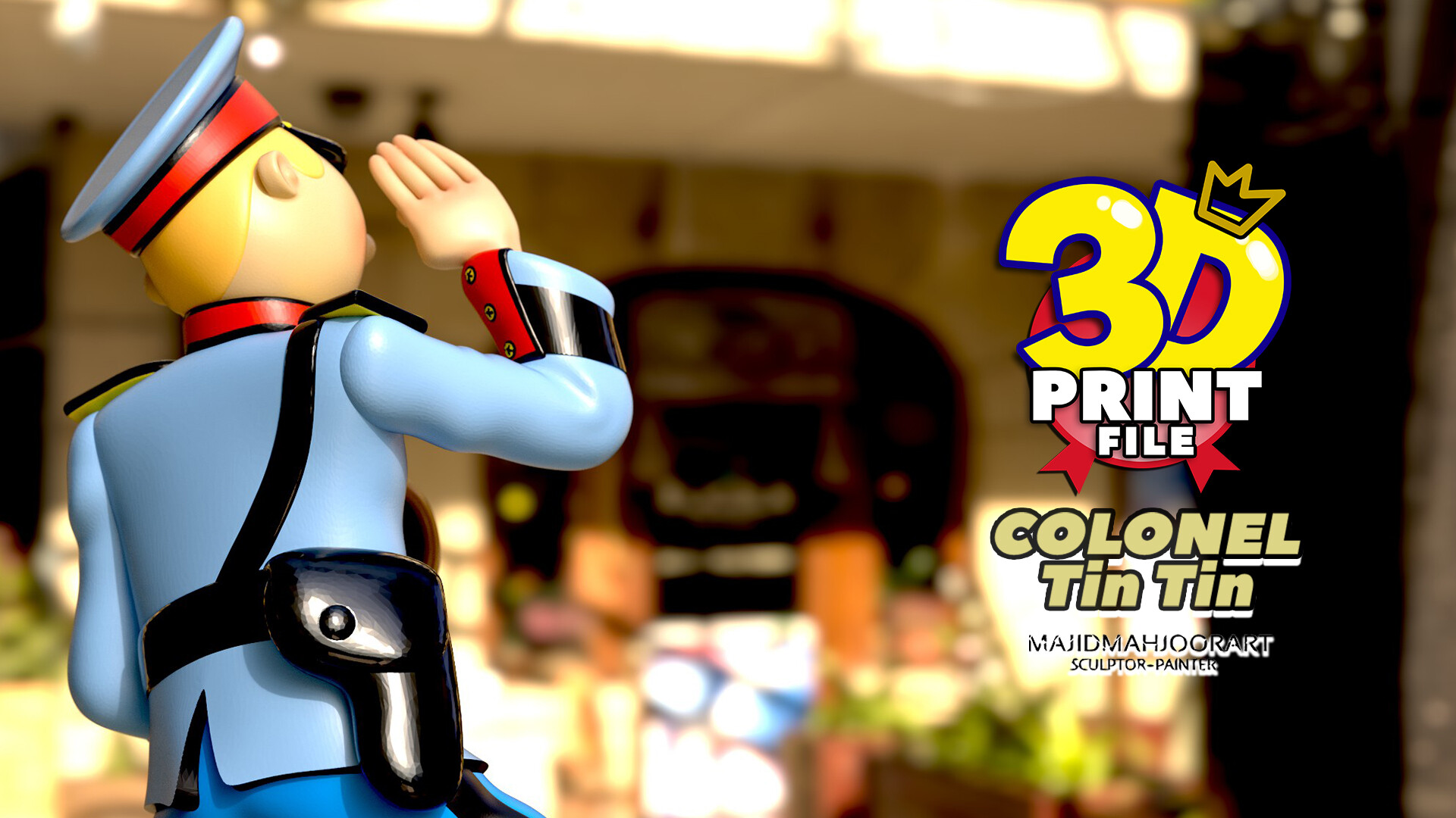 Majid Mahjoor - COLONEL TINTIN 3D printable statue