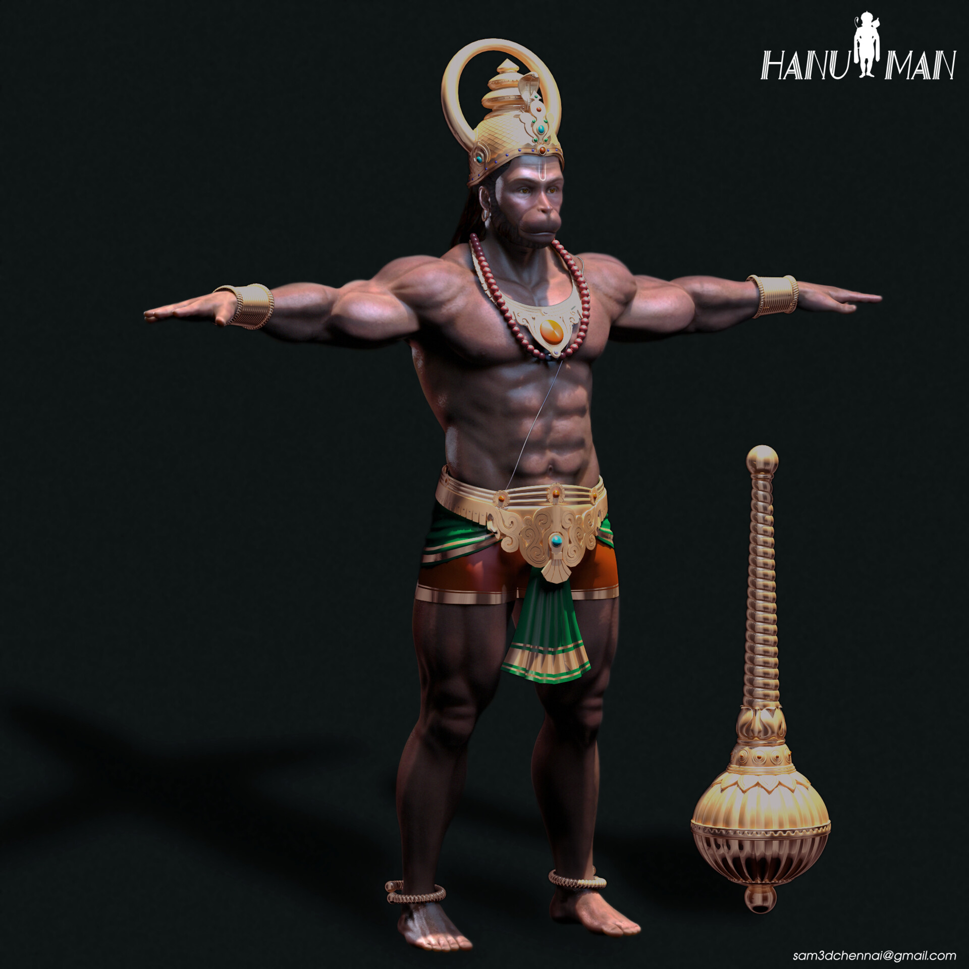 ArtStation - Hanuman 3d Model