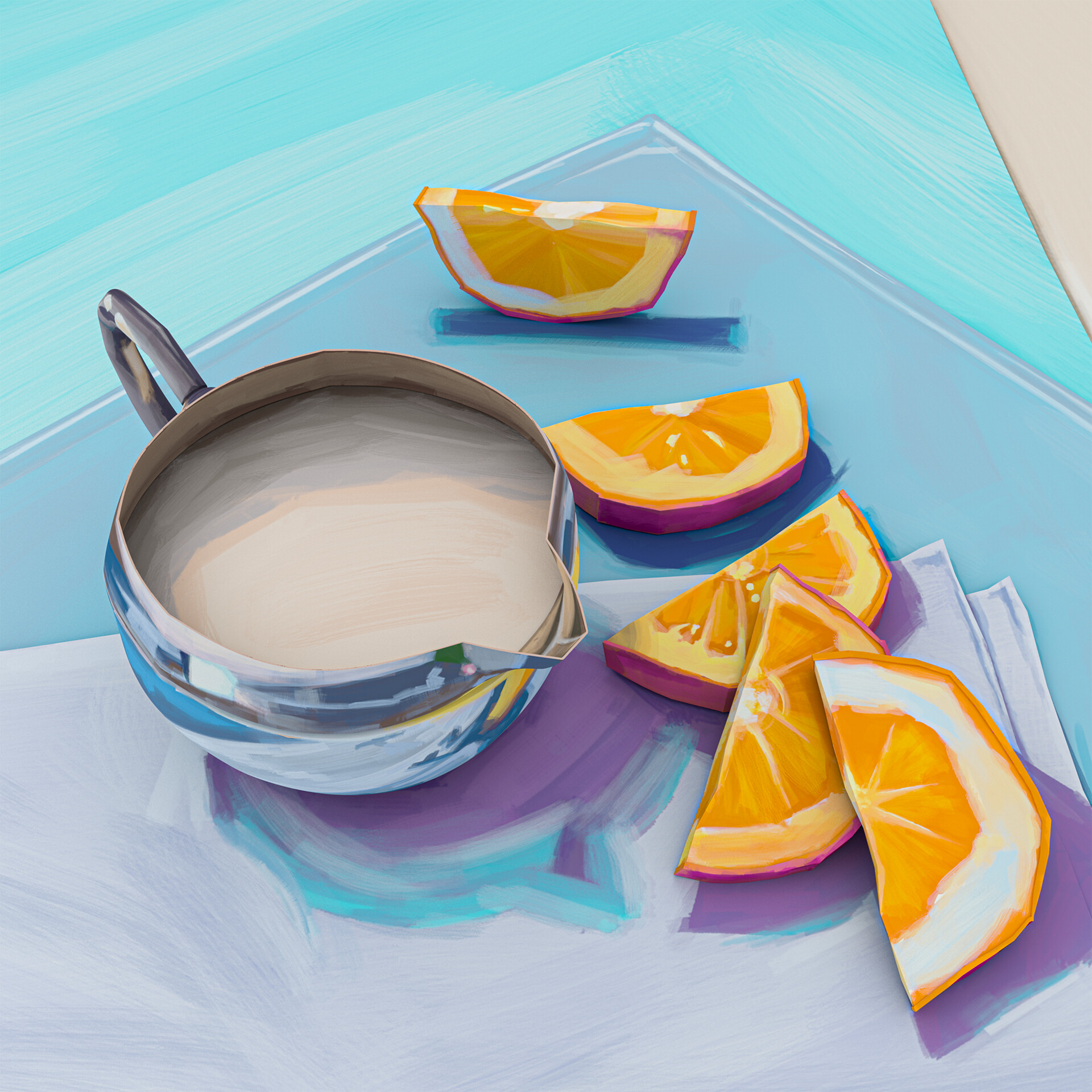 ArtStation - Orange oil paint