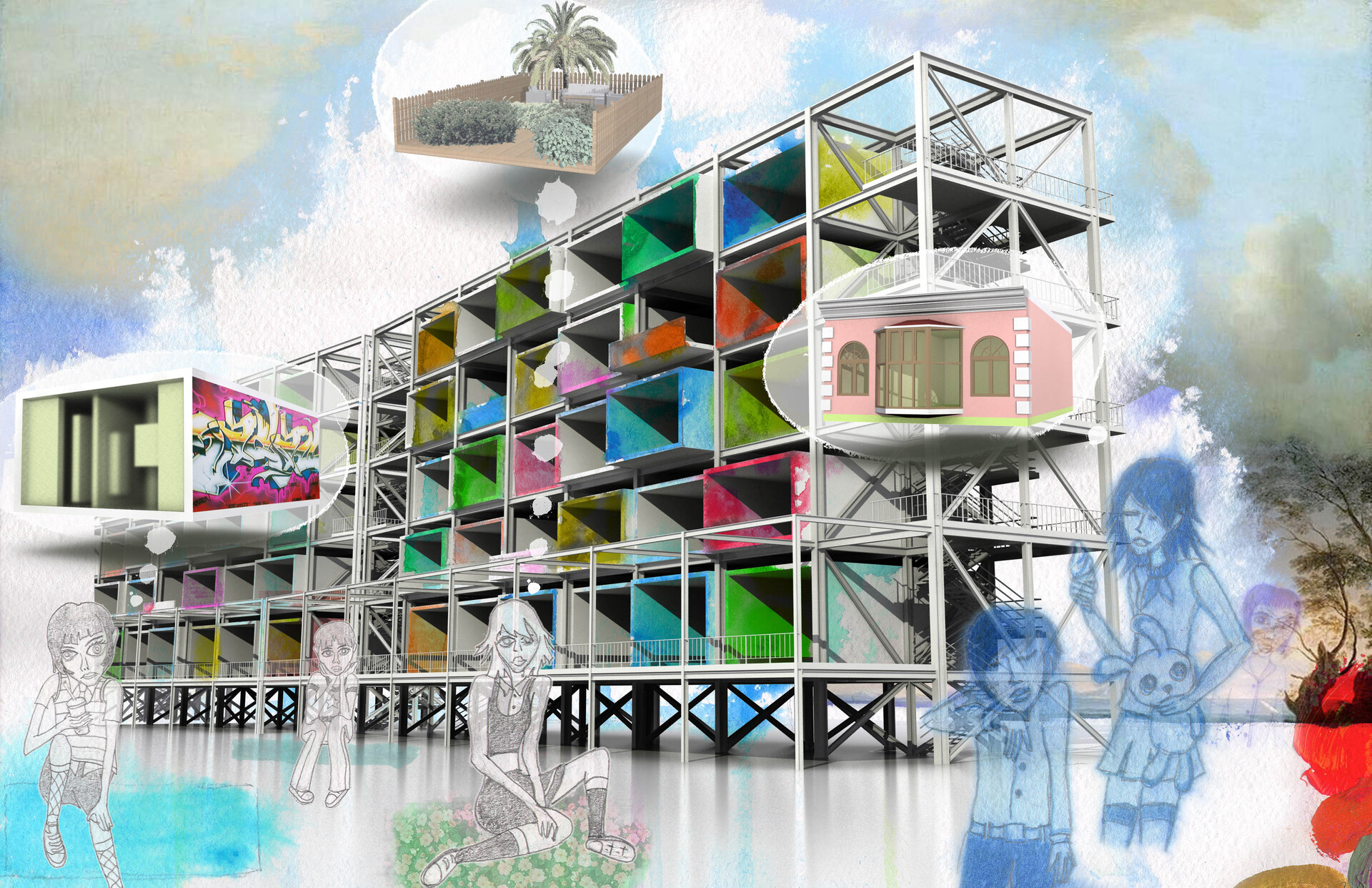 ArtStation - 2010 Archigram`s "Plugin city" revival