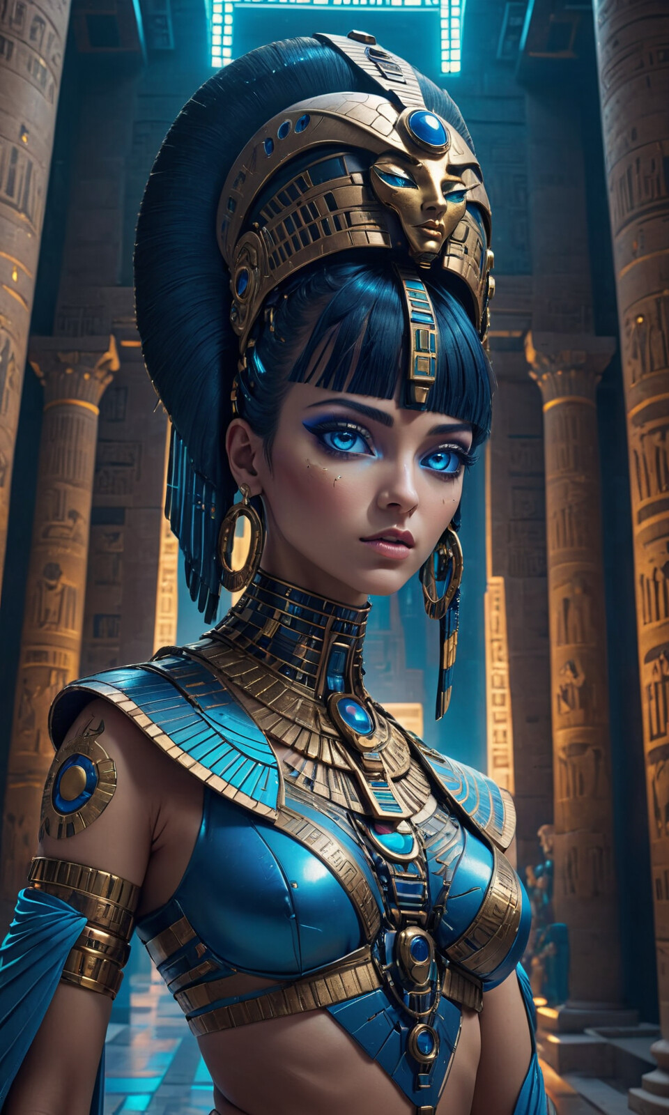 ArtStation - Cleopatra in cyberpunk world