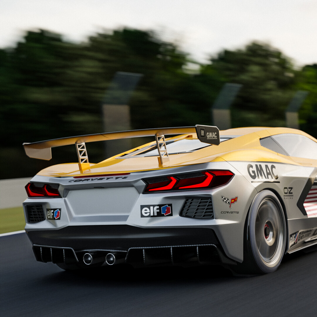 ArtStation - Corvette c8 gt4 pt.1
