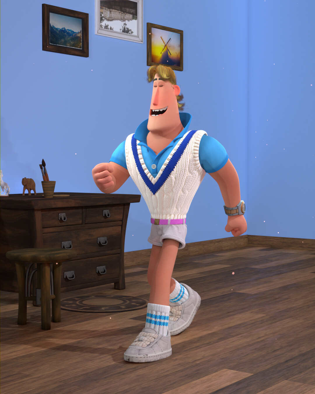 ArtStation - Happy Skip Walk | 15 Ways to Walk - 3 | 3D Animation