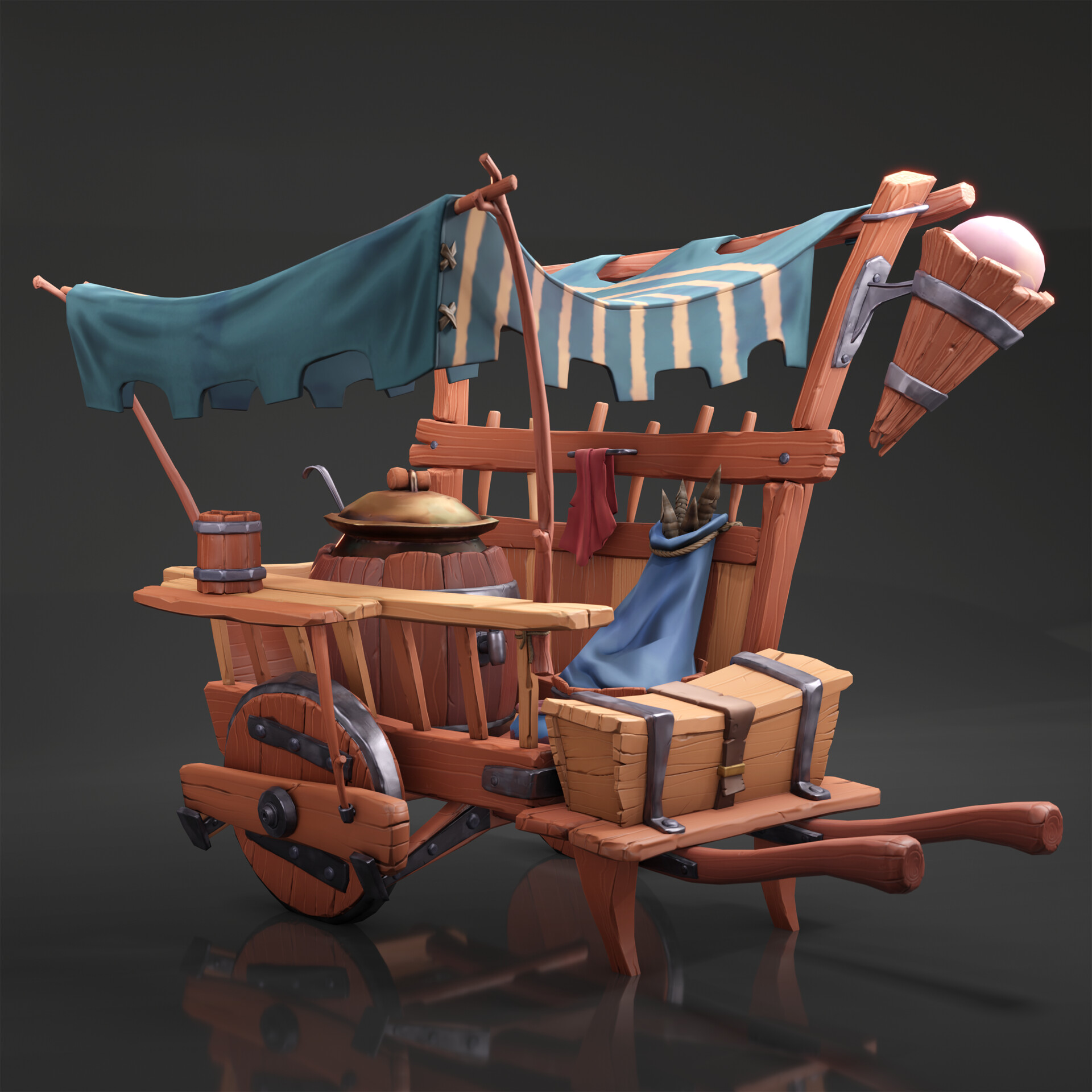 ArtStation - Medieval: Back and Forth Challenge - Ice Cream Stall