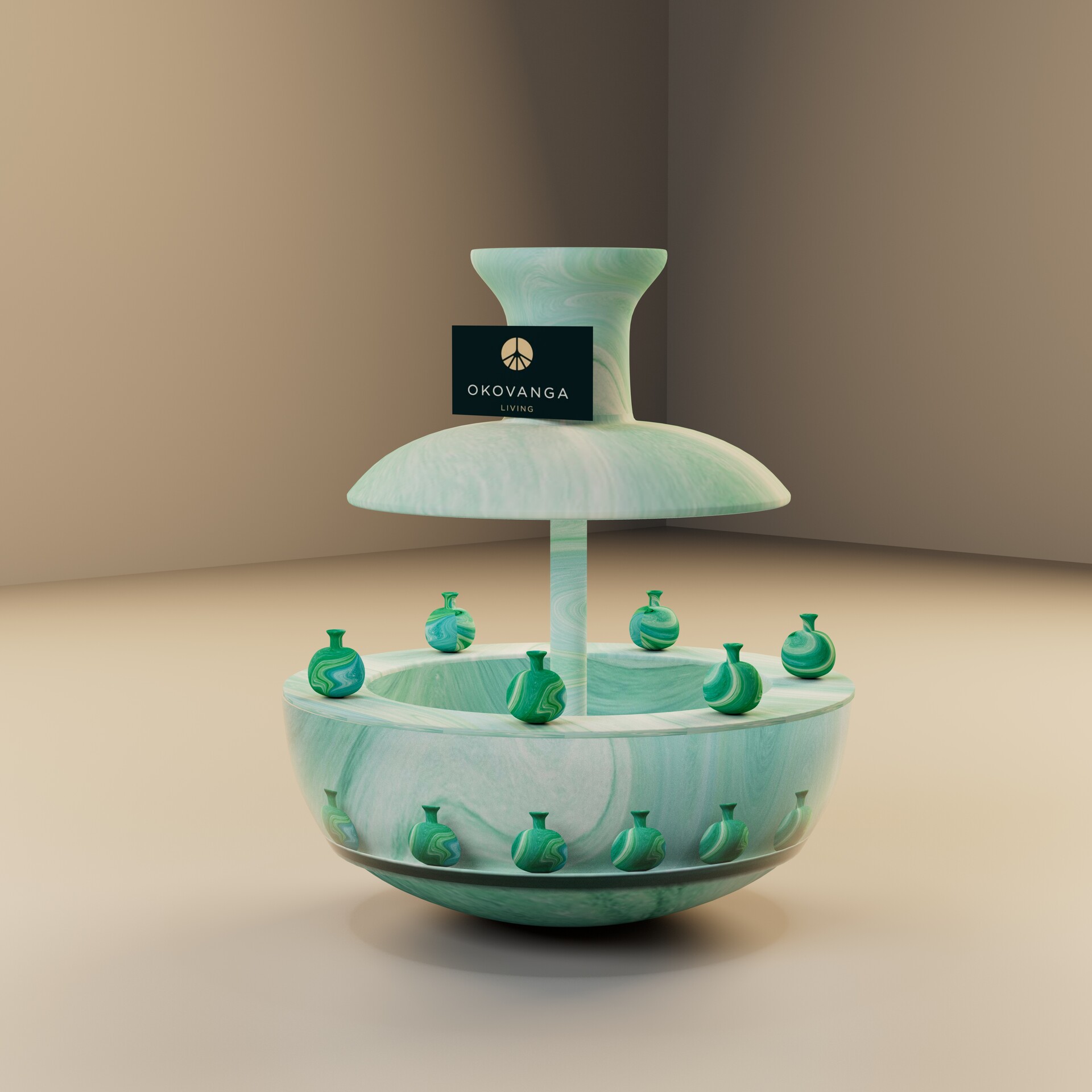 ArtStation - Kiosk of high-end glass vases.