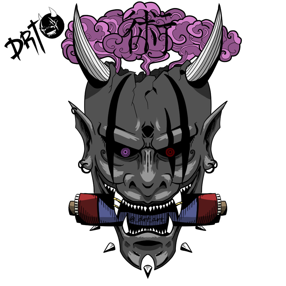 ArtStation - My personal oni mask