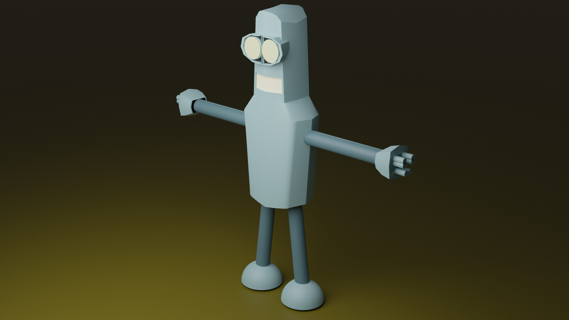 ArtStation - Low Poly Bender from Futurama