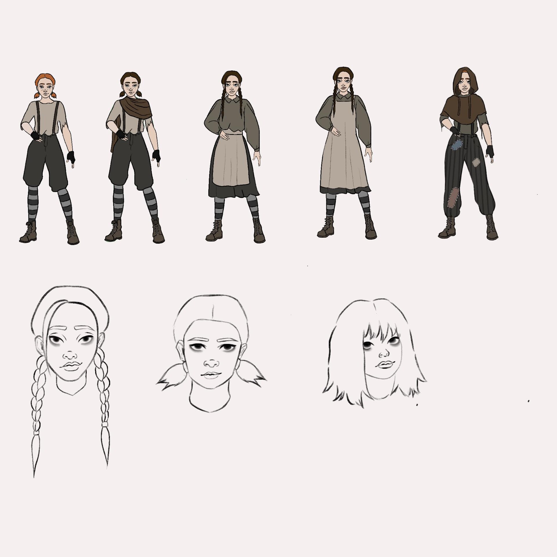 ArtStation - Street Kid Leader Sketches
