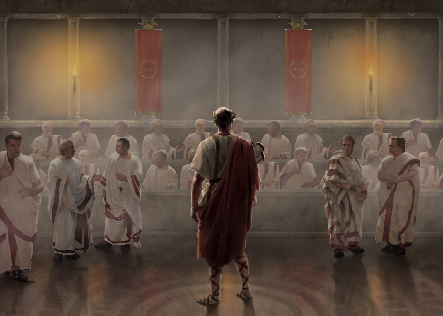 ArtStation - Roman Senate illustration