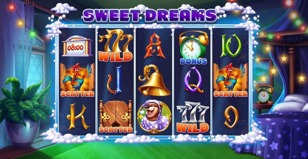 ArtStation - Game reels art for the casino slot "Sweet Dreams"