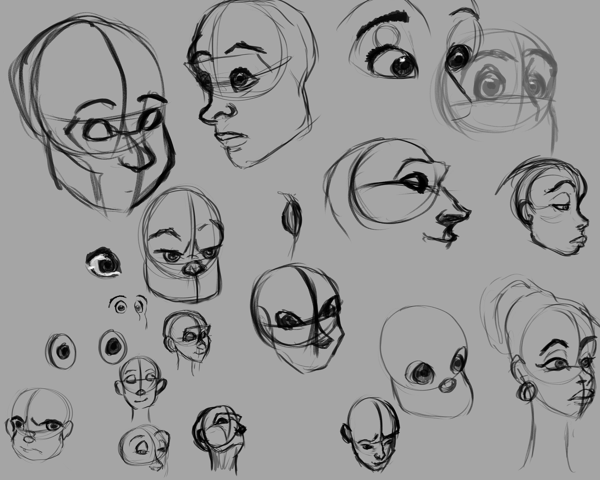 ArtStation - etude visage style cartoon