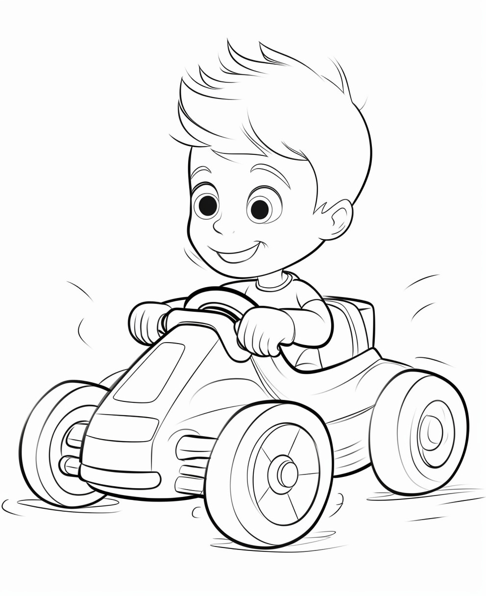 boy coloring pages easy