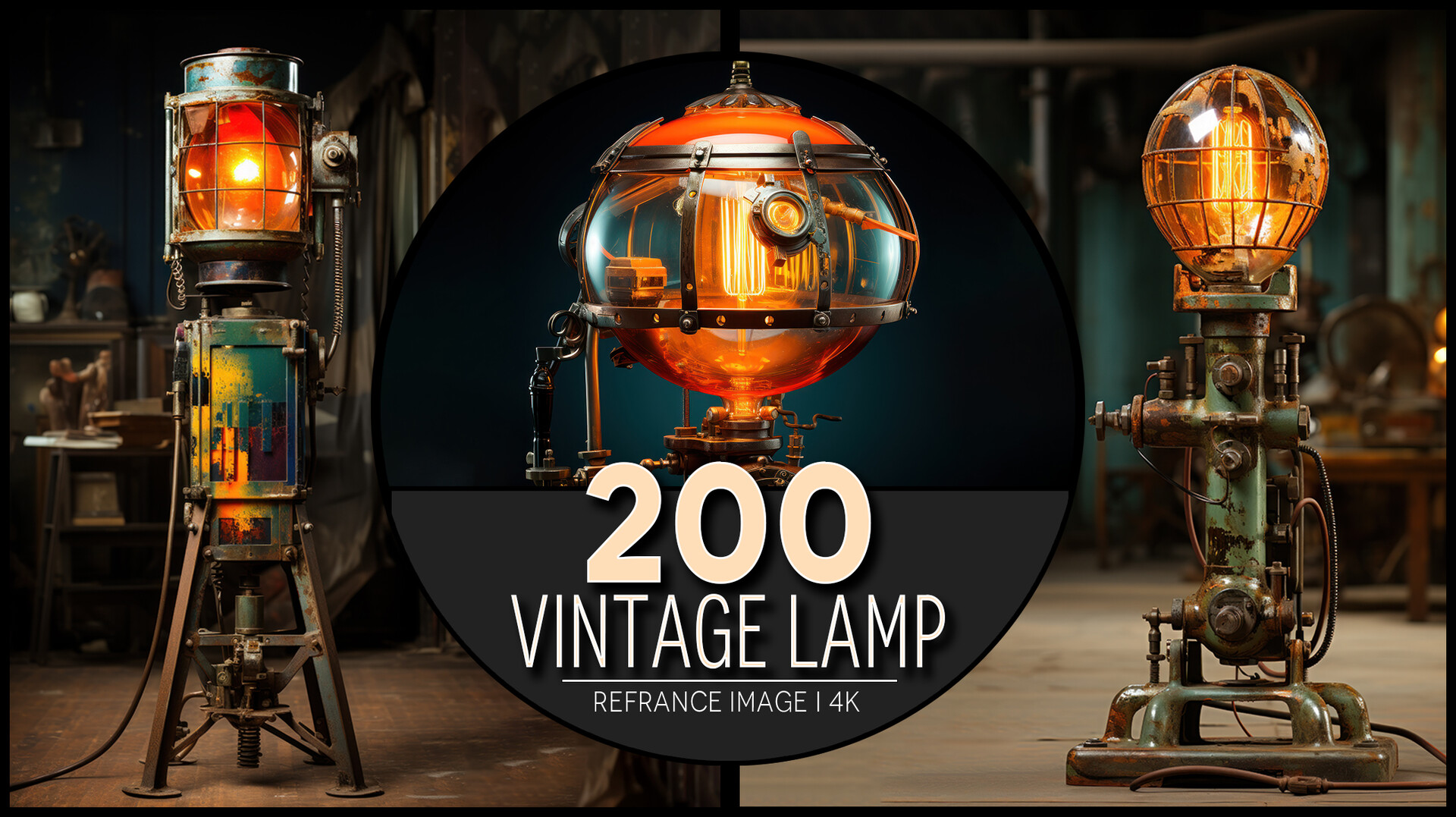 Pixel Ref - VINTAGE LAMP - 4K Reference/Concept Images