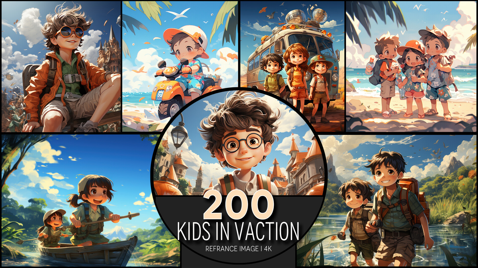 Pixel Ref - Kids In Vacition - 4K Reference/Concept Images