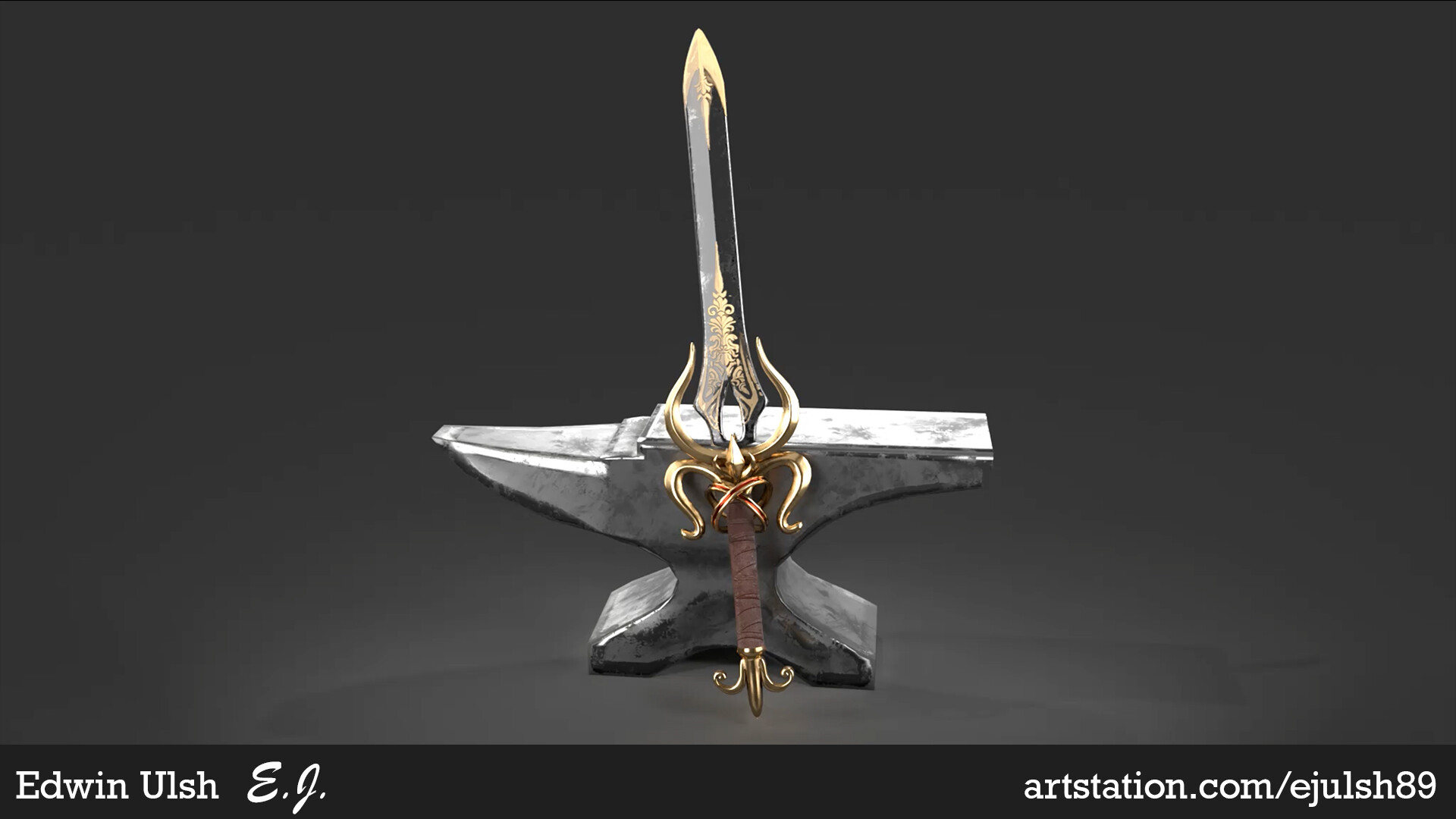 ArtStation - Gold & Ornate Sword