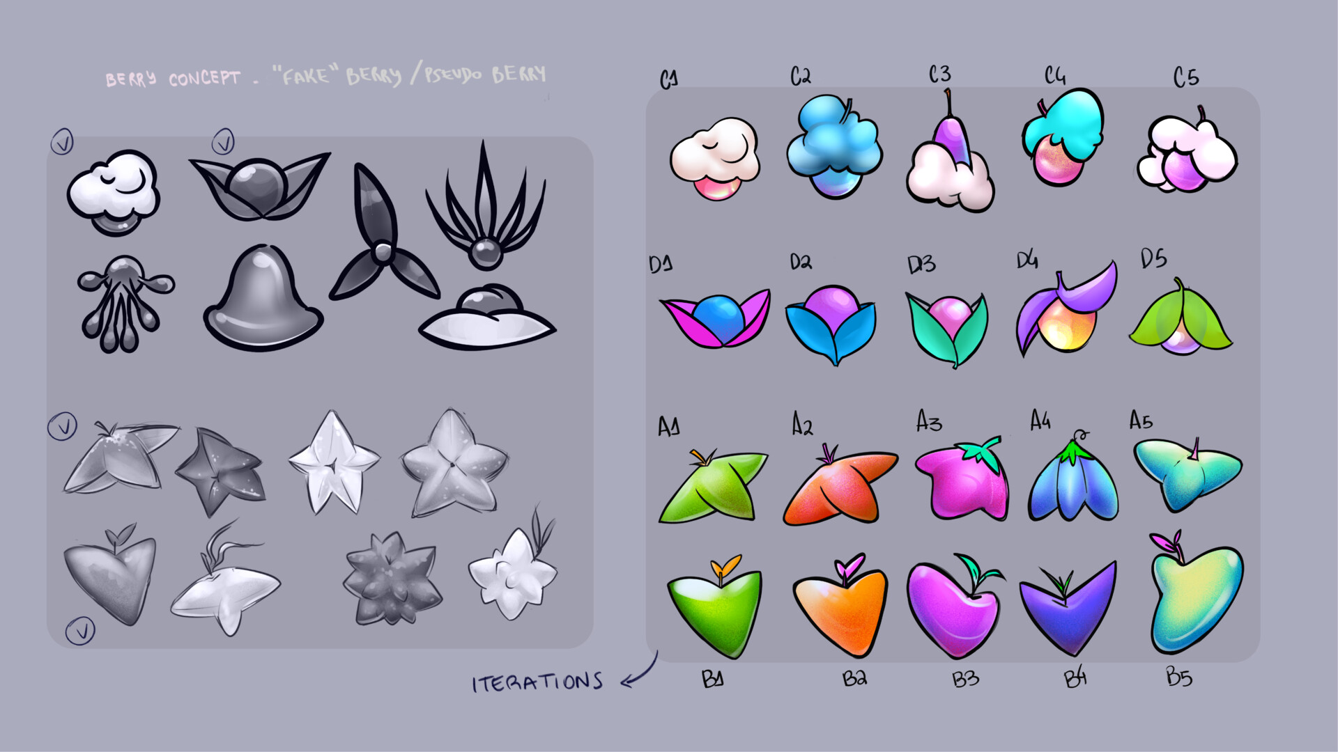 ArtStation - Game VisDev - Berry Icons and Foliage Assets