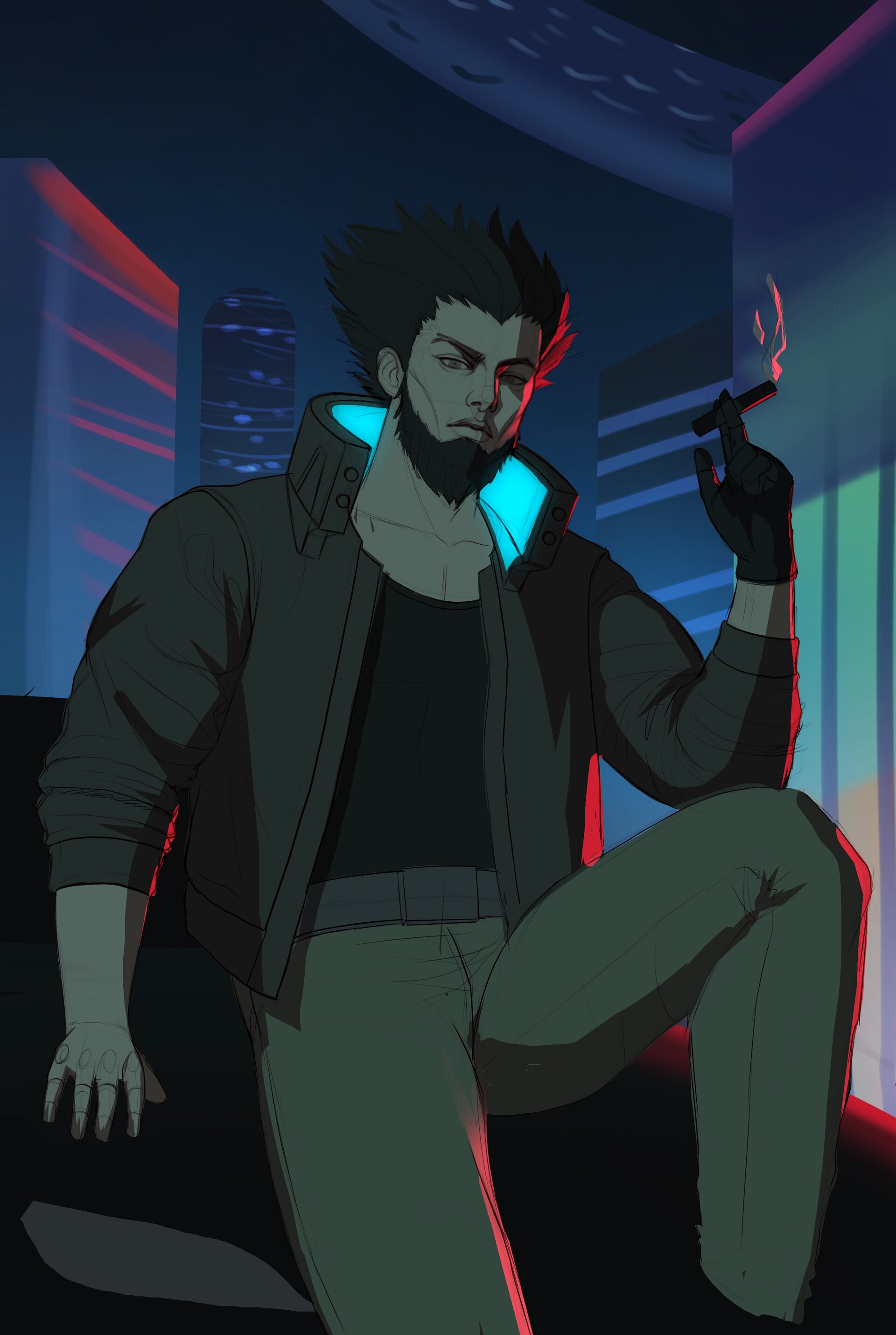 Cham Capadiso - OC Cyberpunk theme - commission