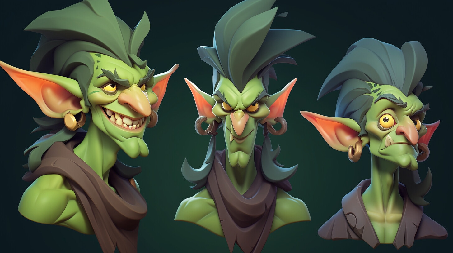 3D Head Sculpt References in 4K - Tika Art - +310 Goblin Male Head ...