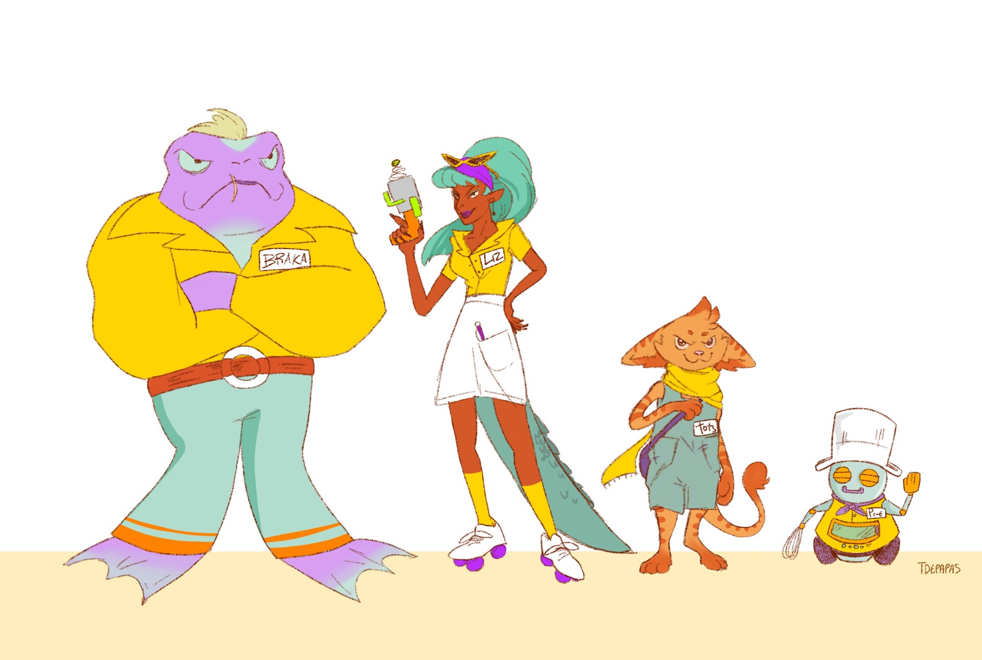 ArtStation - Alien crew - Character lineup