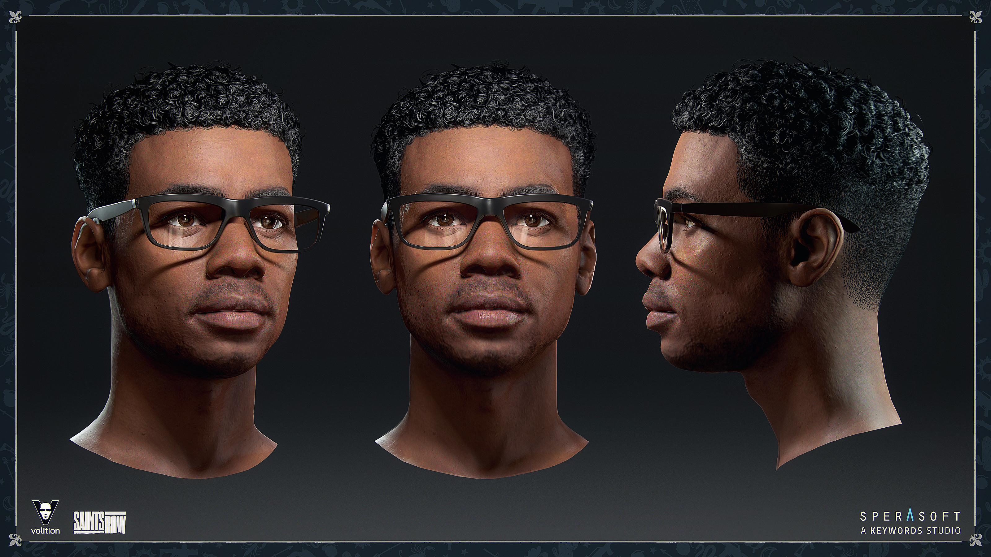 Sperasoft, a Keywords Studio - Saints Row: Carlin, Eli and Savvy heads