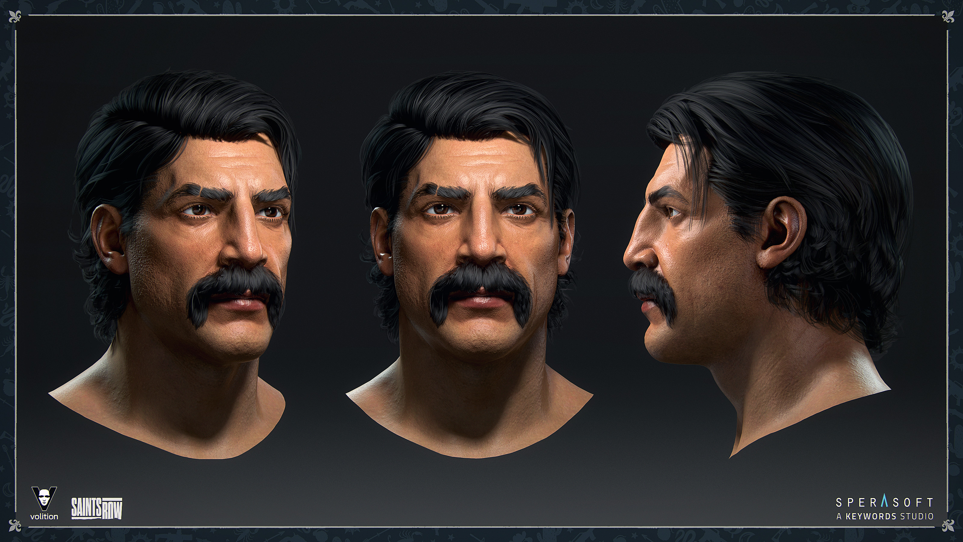 Sperasoft, a Keywords Studio - Saints Row: Aticus and Nahualli heads