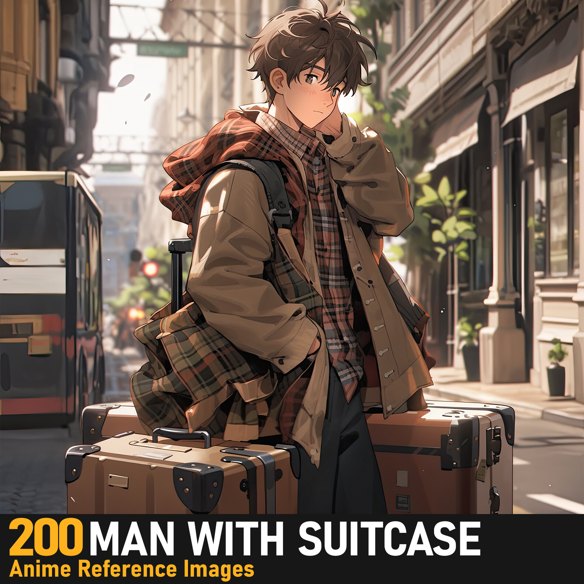 ArtStation - Man With Suitcase|4K Reference Images