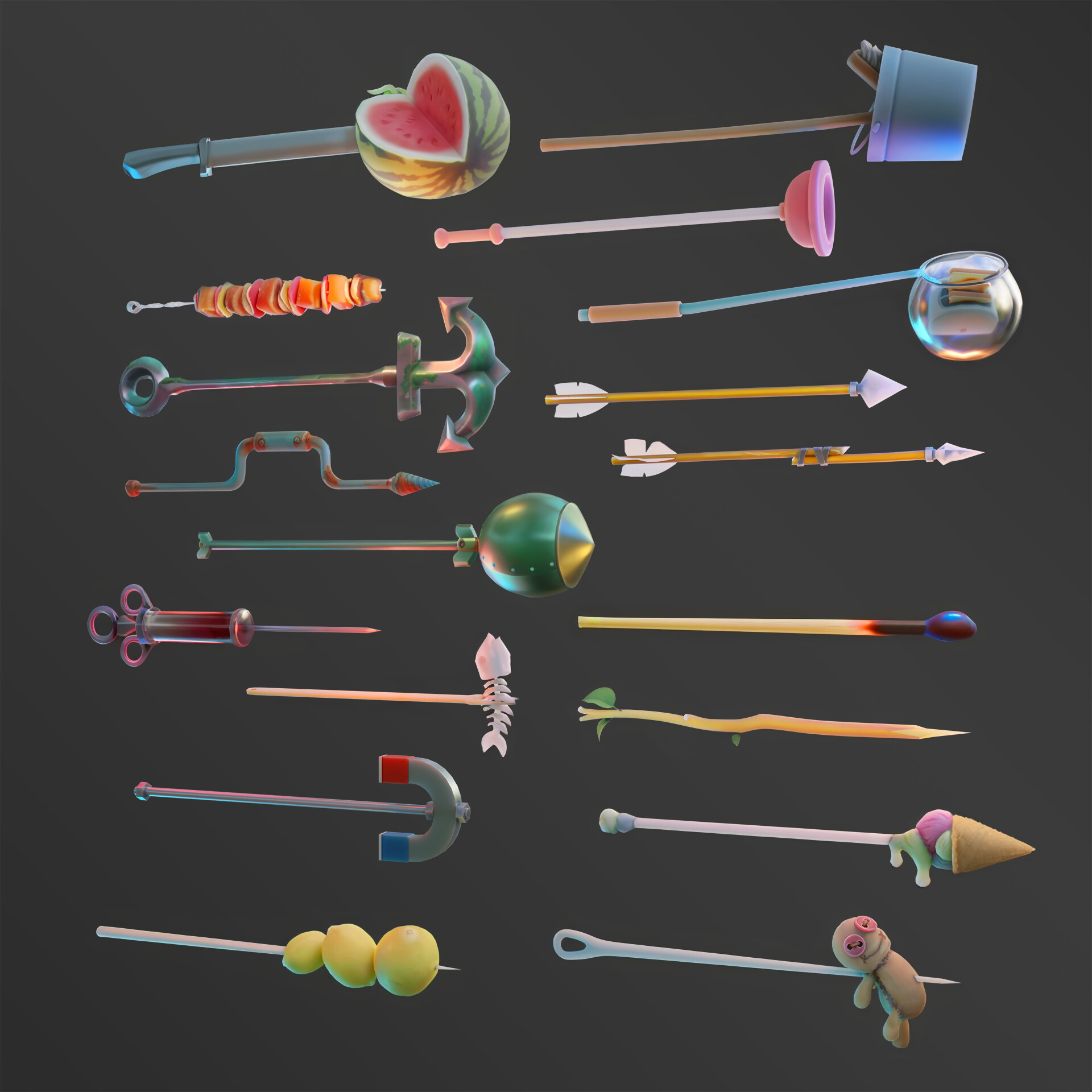 ArtStation - Customization of the arrow skin in the archer game