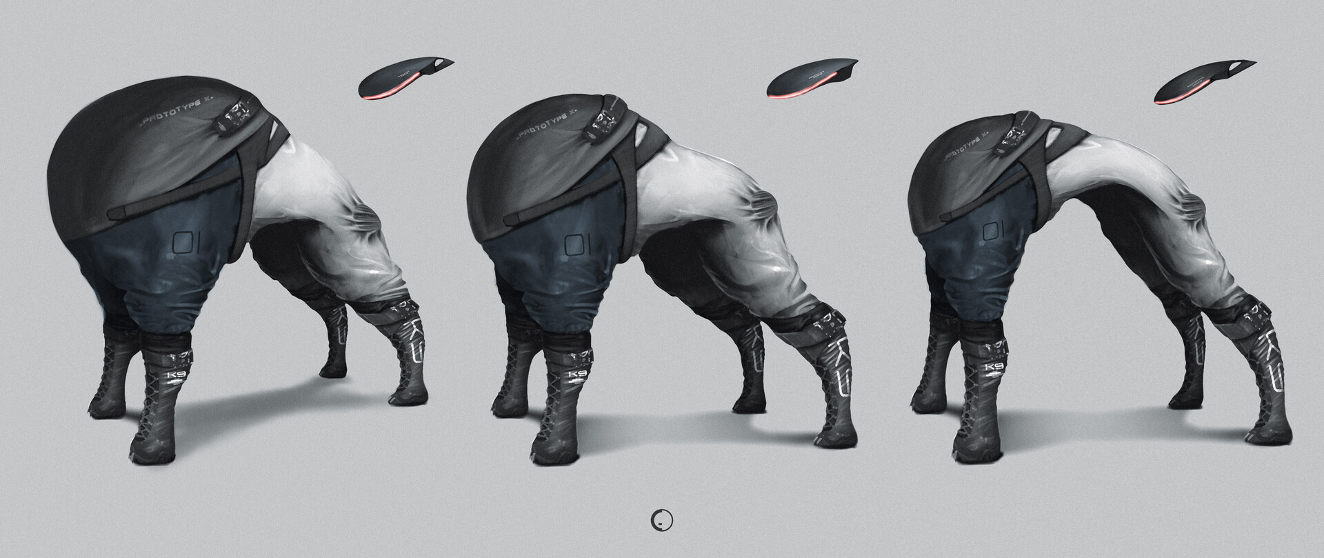 ArtStation - | PROTOTYPE CONCEPT SKETCH- SOLDIER DOG BOT FIGHTING ASSISTENT