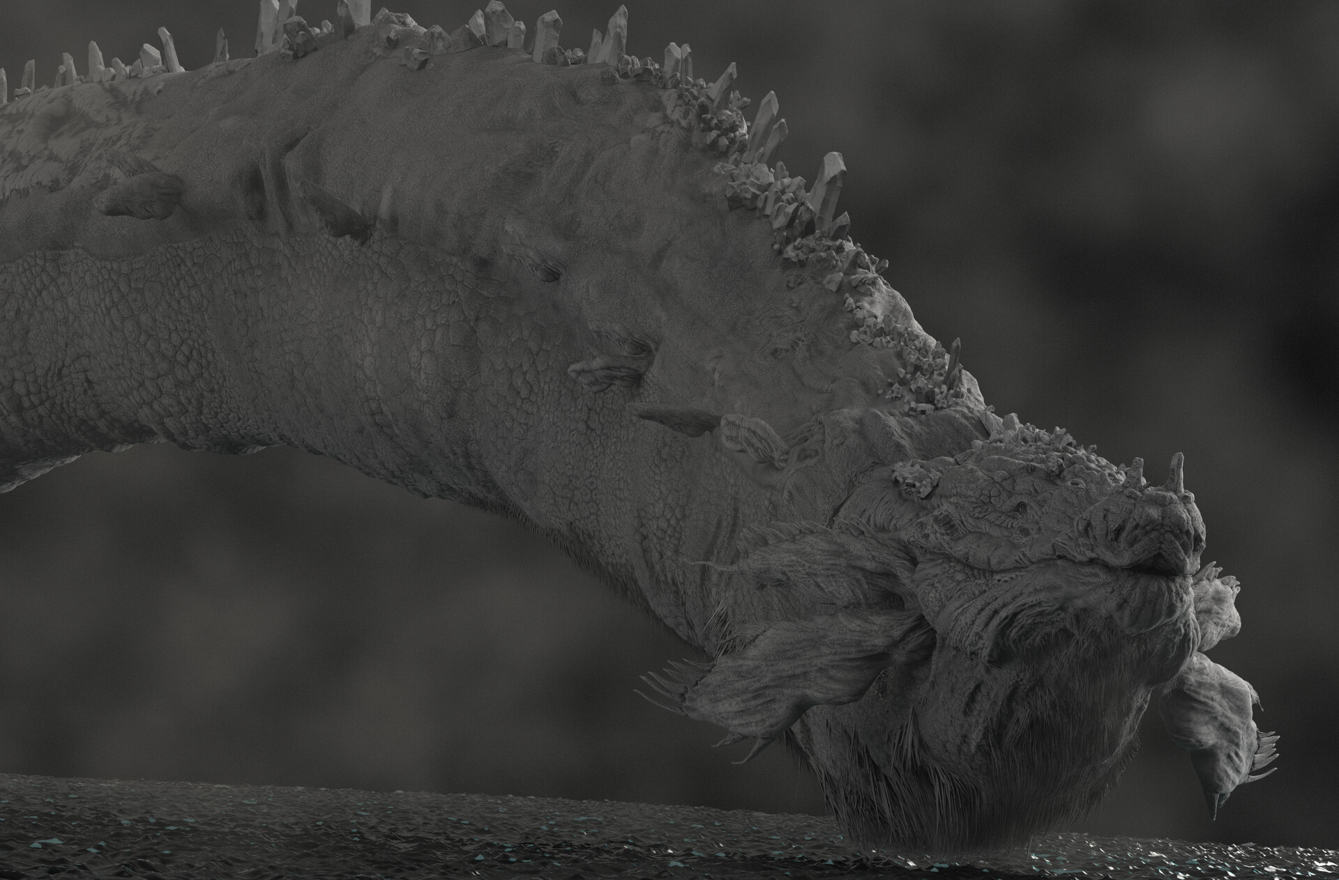 Pete Flint - World Serpent (Jormungand) alt concept fan sculpt