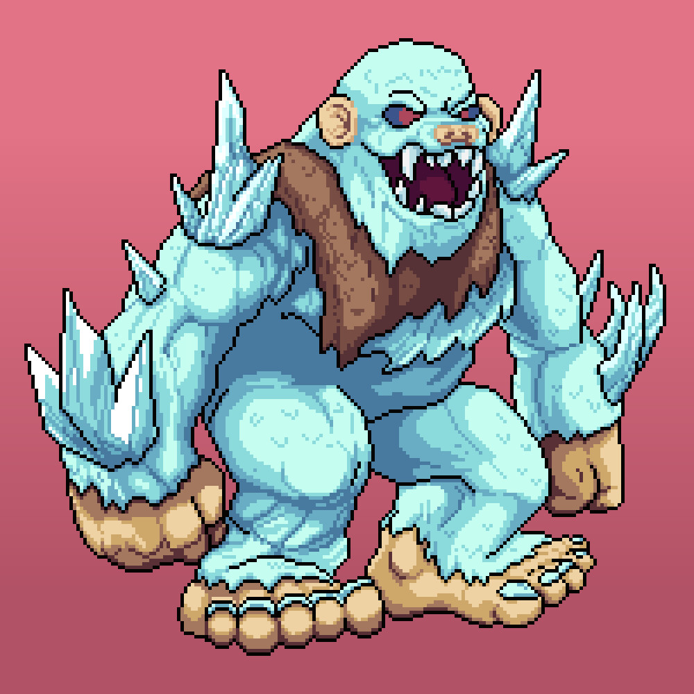 ArtStation - Pixel Art Monster Sasquatch