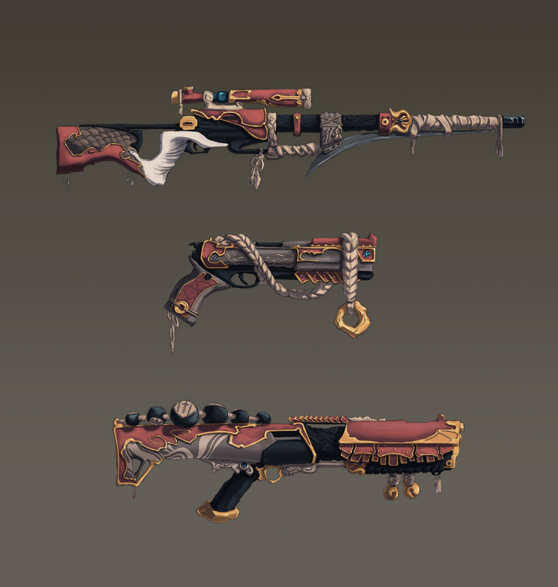 ArtStation - Stylized Japanese Weapons
