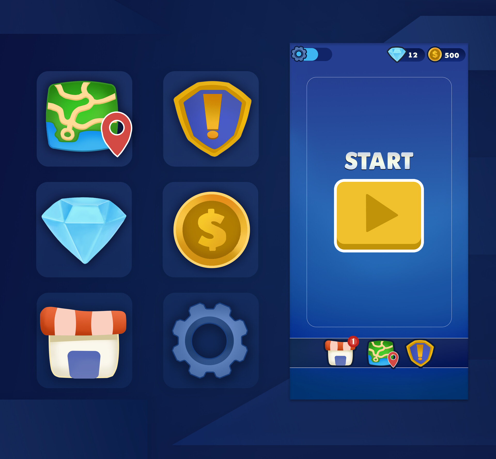 ArtStation - hypercasual game UI