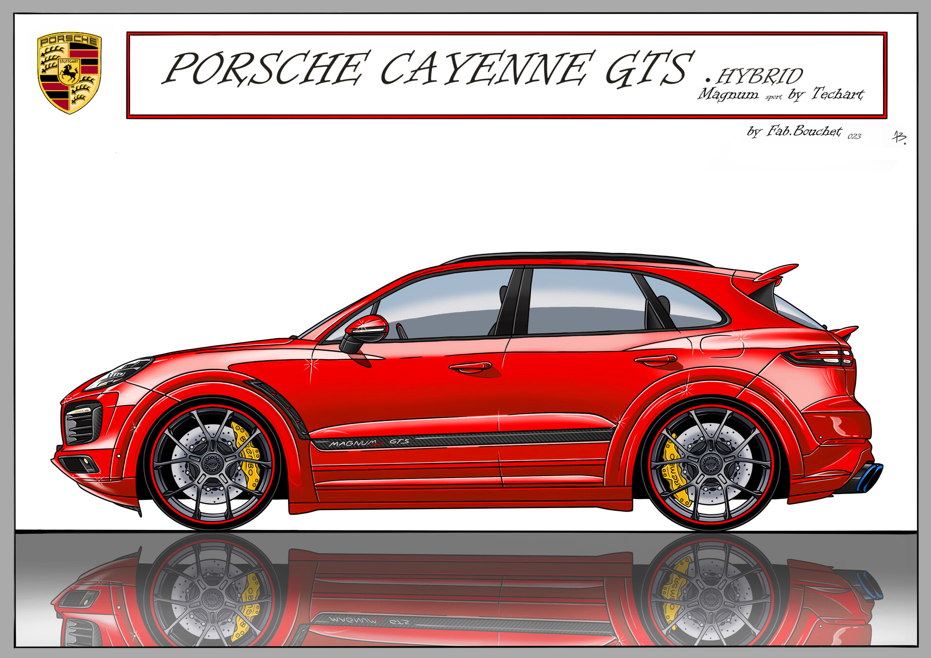 ArtStation - PORSCHE CAYENNE GTS HYBRID by TECHART