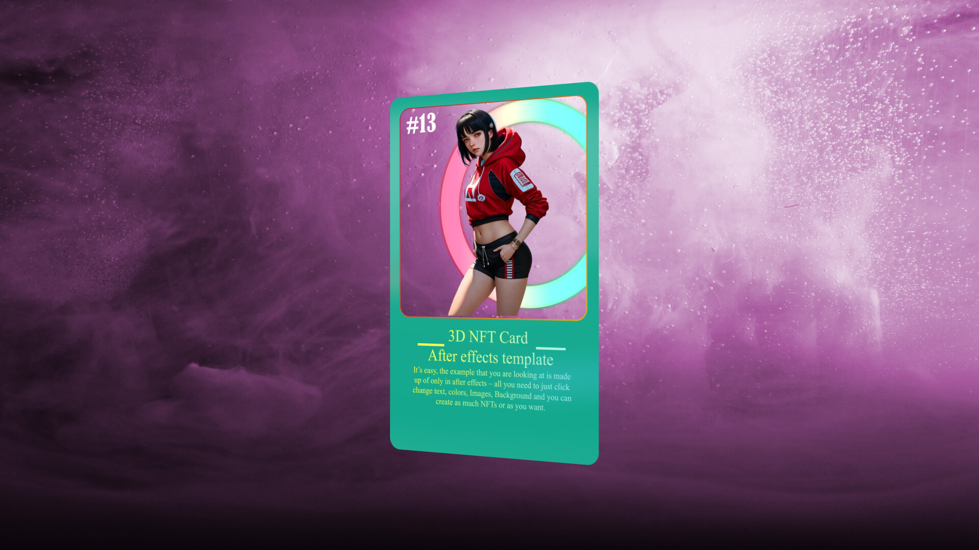 ArtStation - 3D NFT Card After effects template