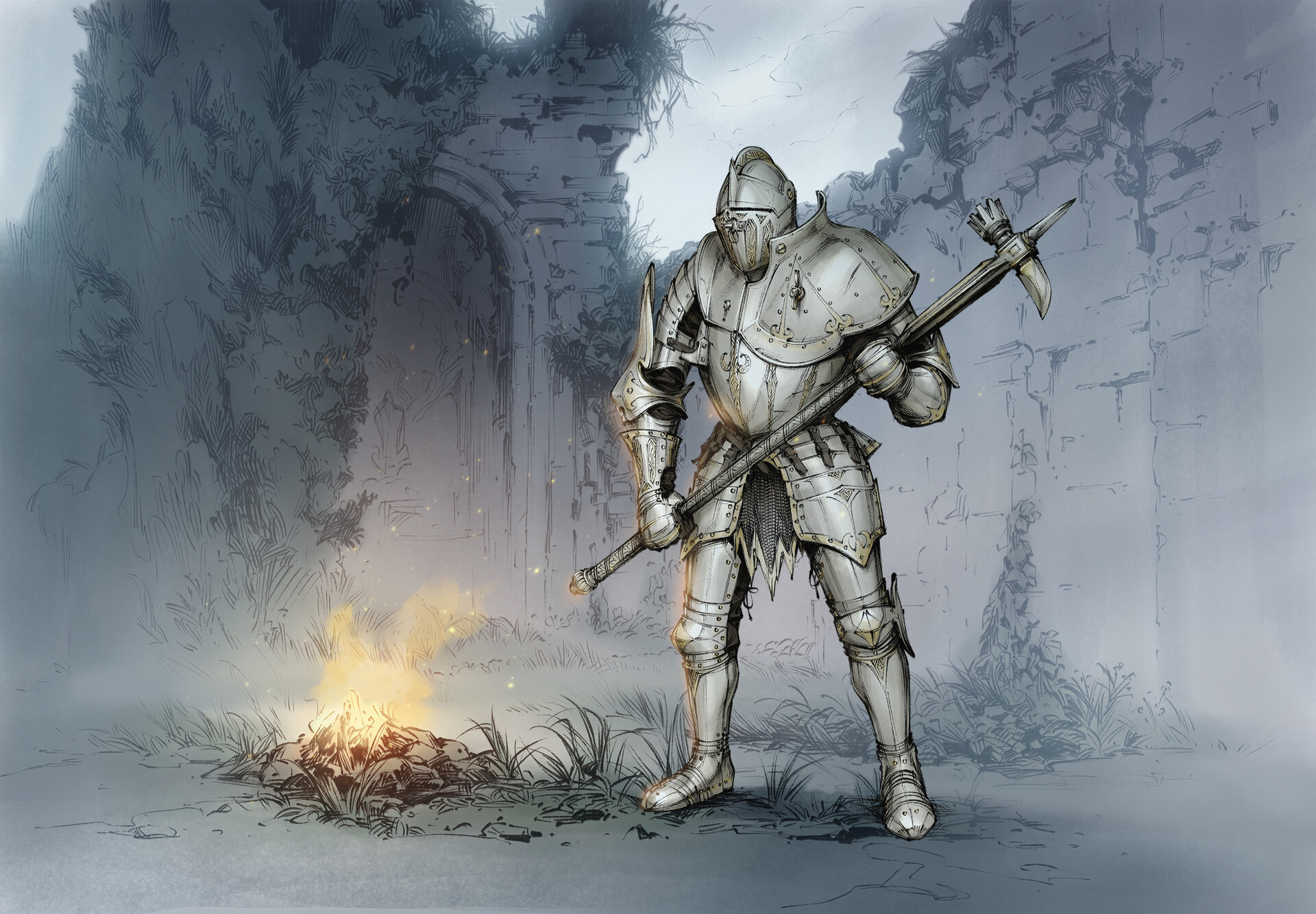 ArtStation - soullike armour design