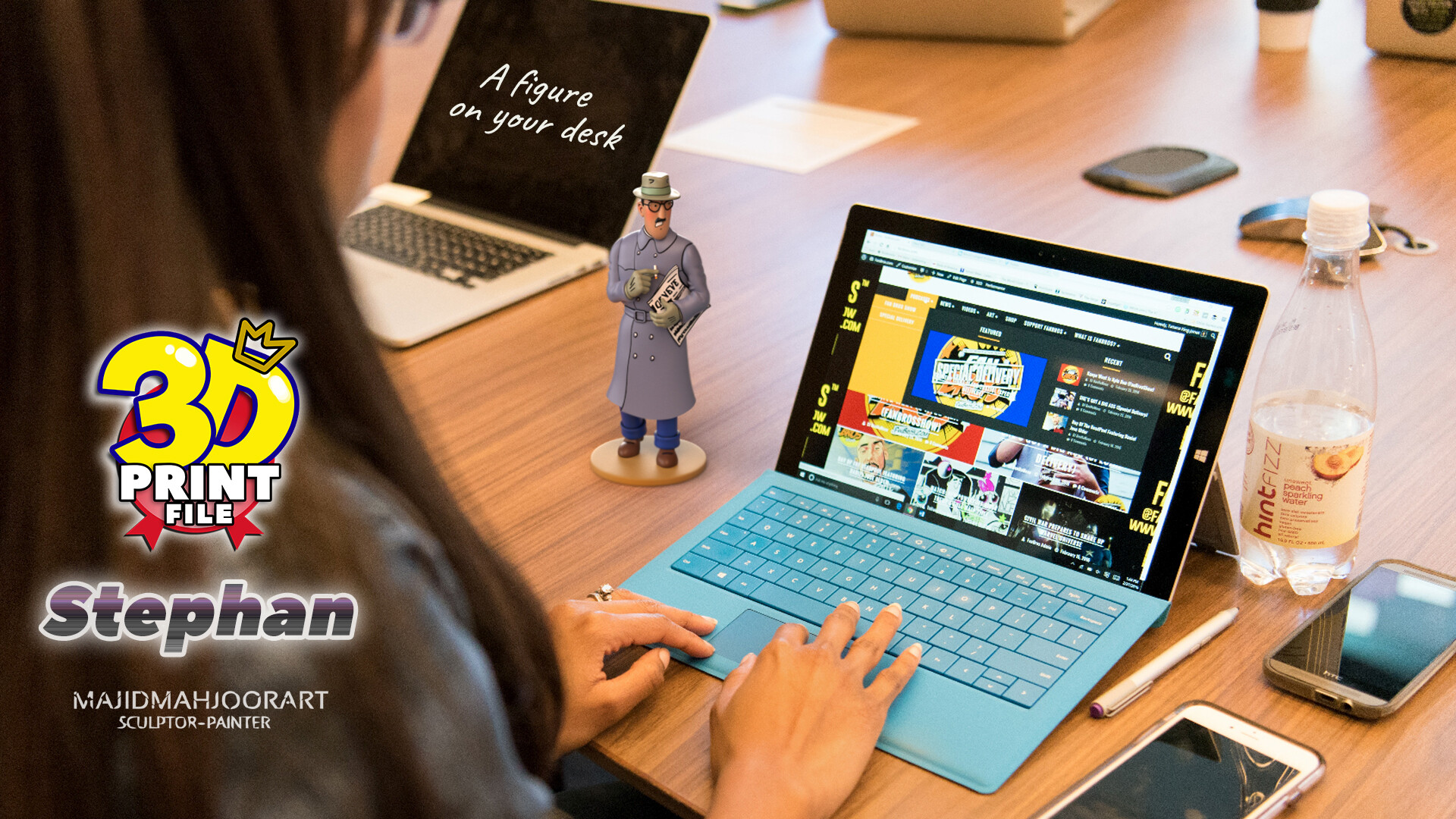 Majid Mahjoor - STEPHAN 3D printable statue ( a figure on your desk )