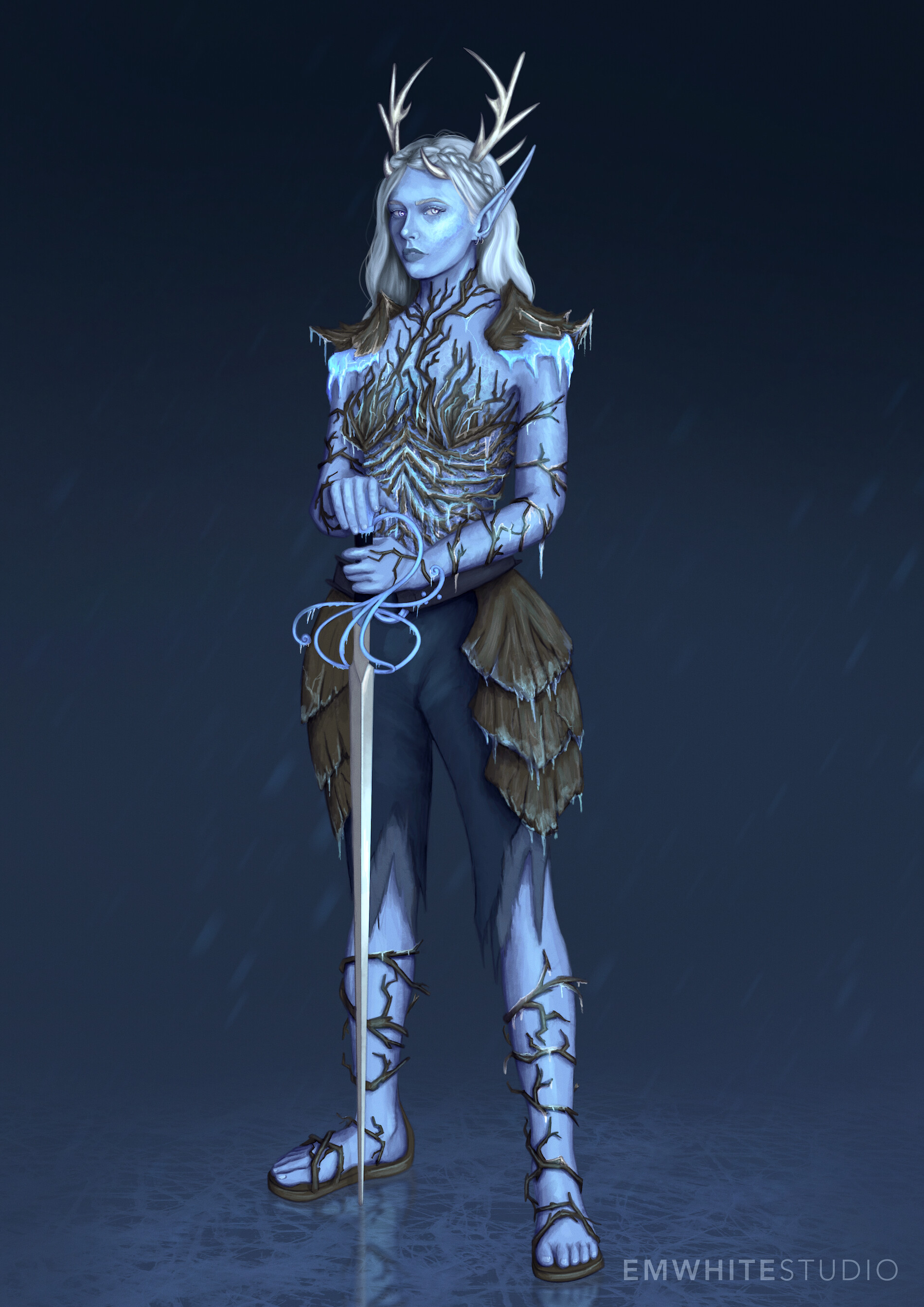 ArtStation - Orilyn (Winter) - D&D Eladrin Character Illustration