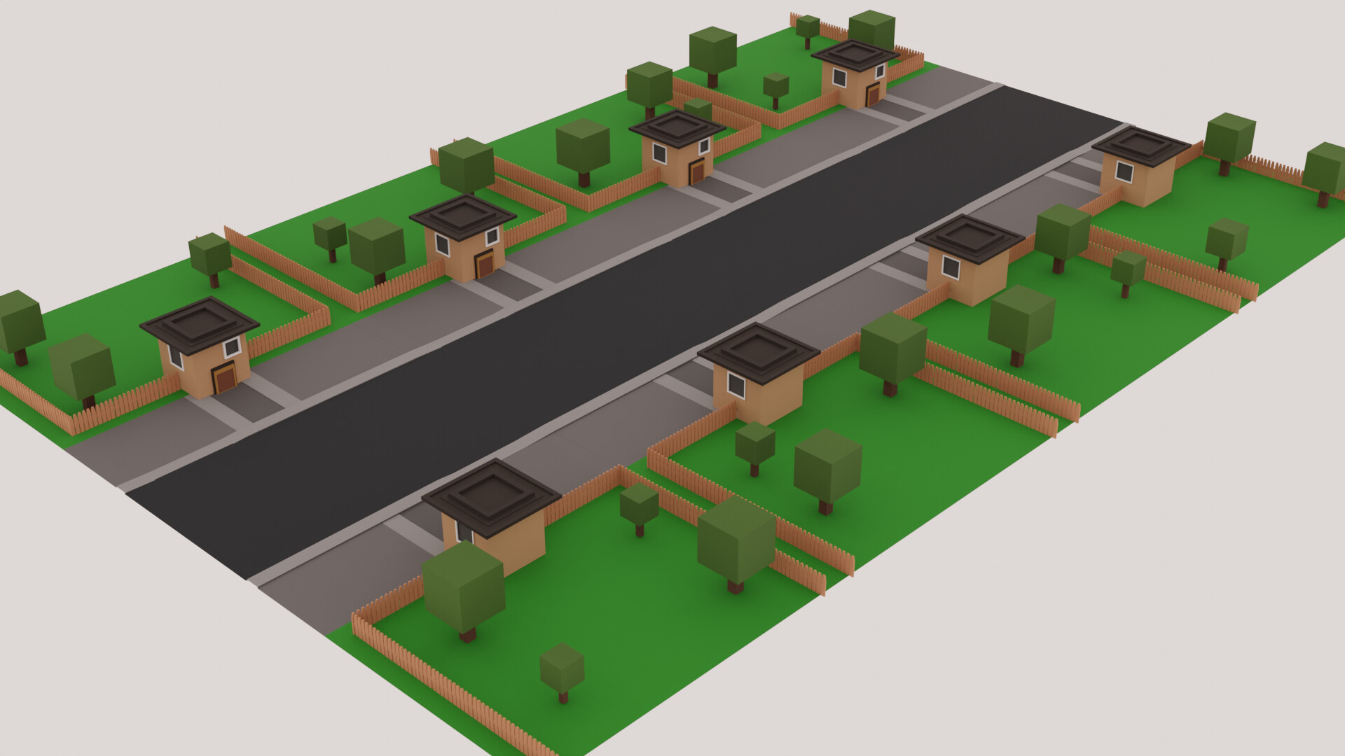 ArtStation - Low Poly Minimalist City