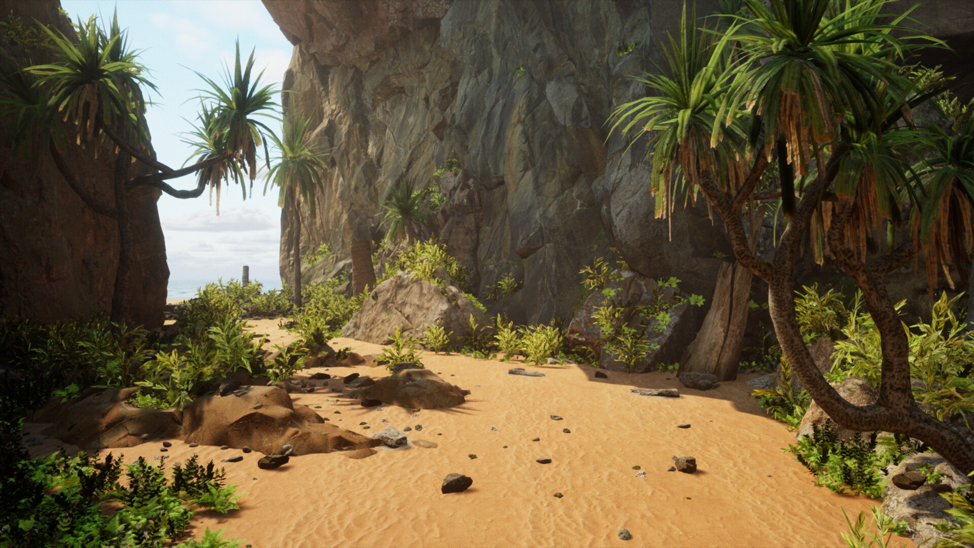 ArtStation - Coastal Beach Cliffs | Speed Level Design - UE5