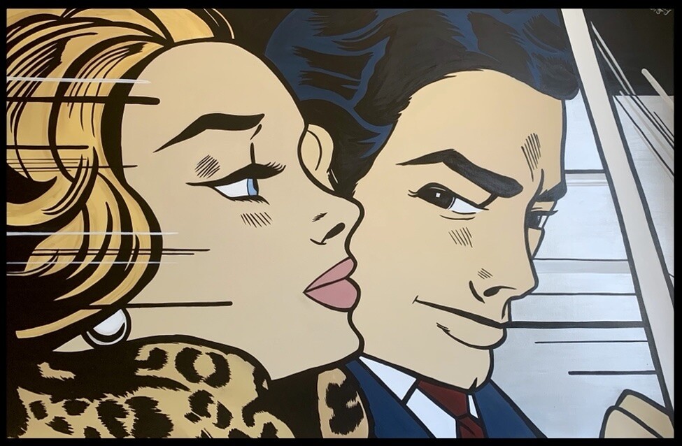 ArtStation - Remastered (original art - Roy Lichtenstein- in the car )