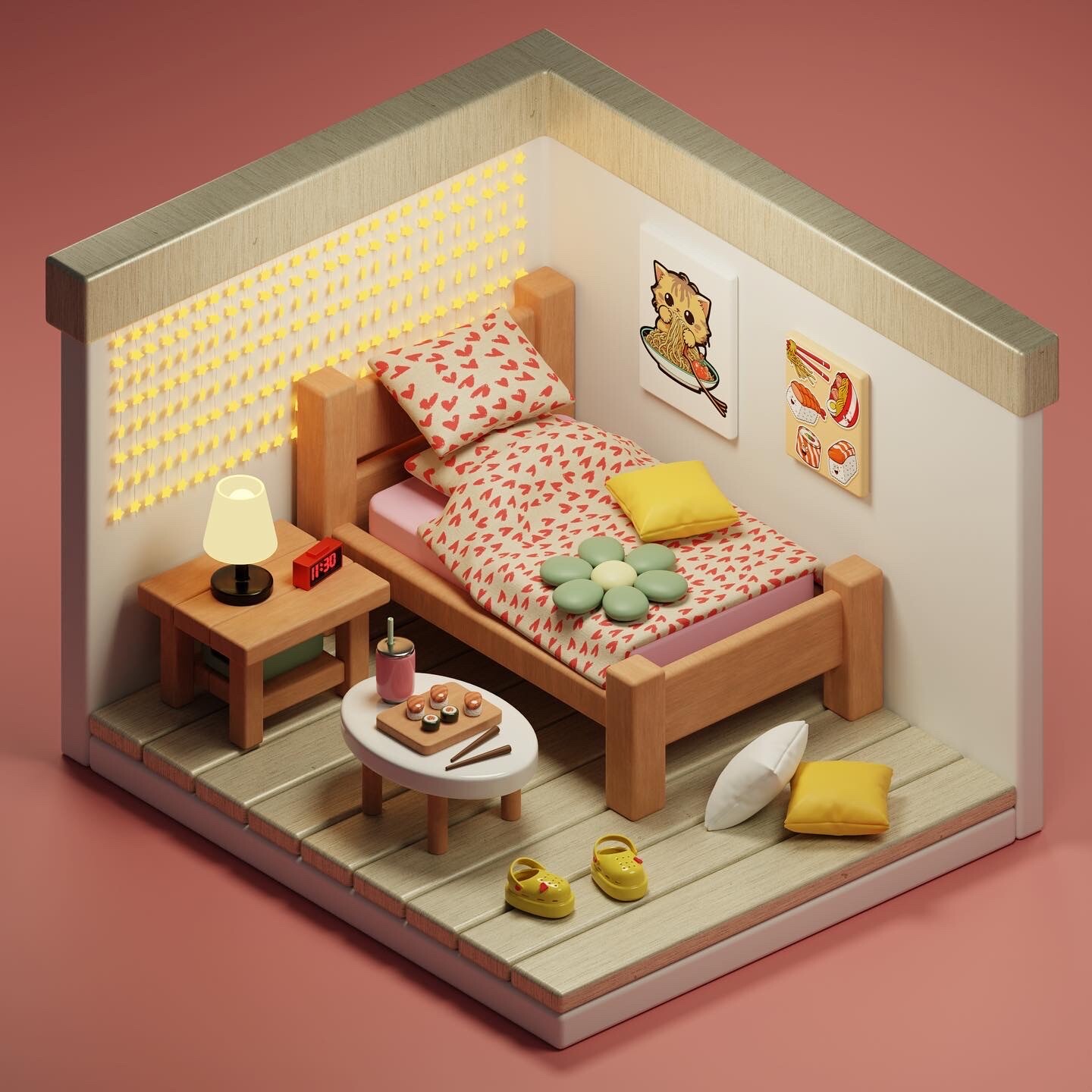 ArtStation - Cute Girl Bedroom