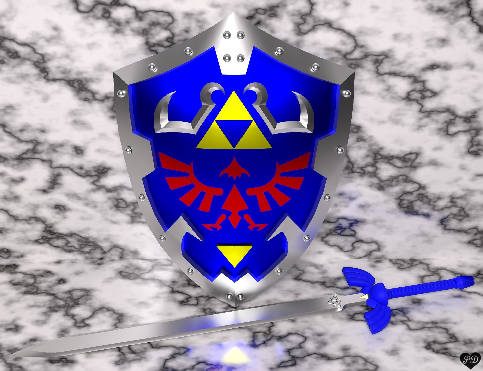 ArtStation - 2015 Master Sword & Hylian Shield