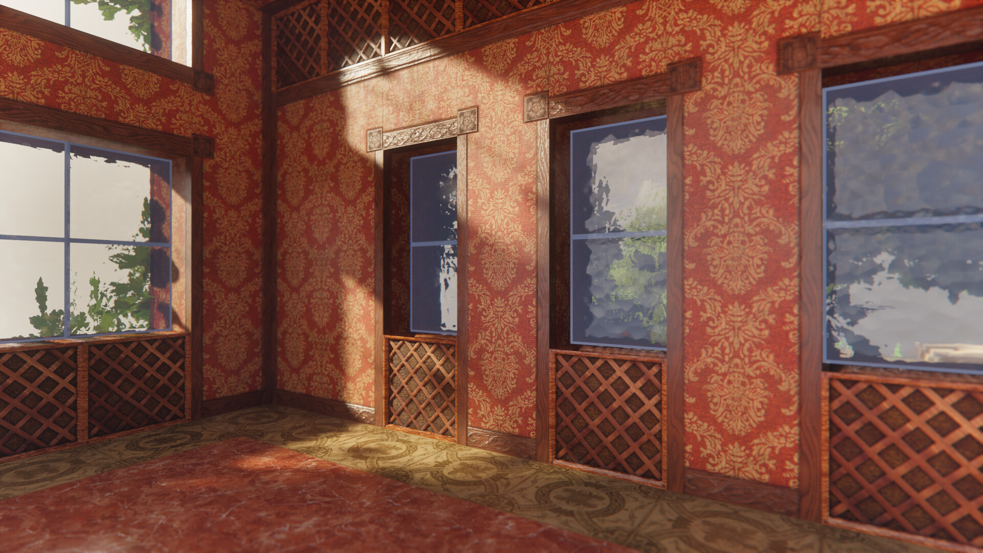 Sean Gause - Victorian Wallpaper & Woodwork In Minecraft