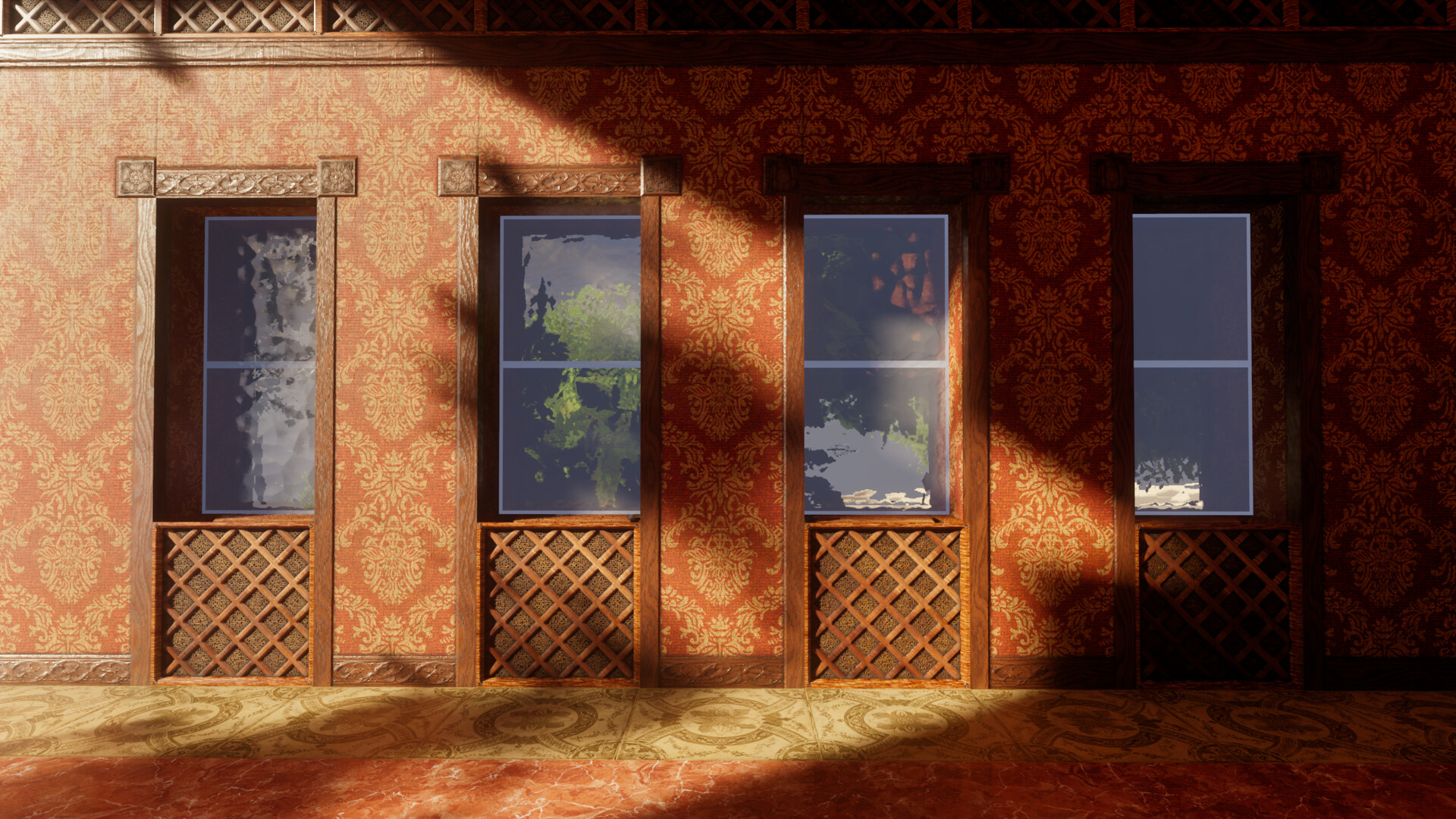 Sean Gause - Victorian Wallpaper & Woodwork In Minecraft