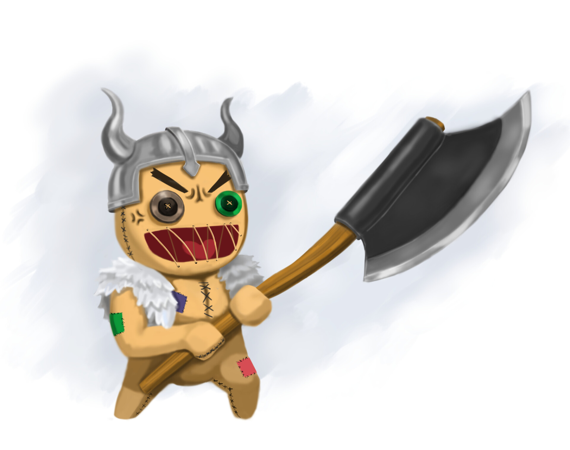 ArtStation - Tiny angry barbarian Poppet