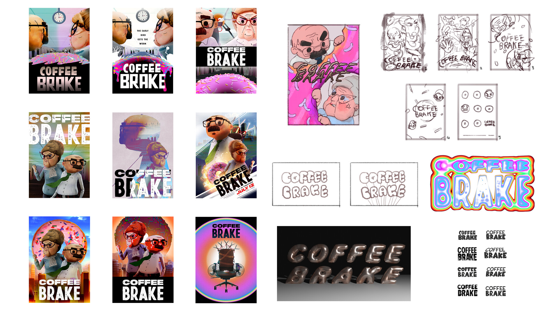 Jason Lin - COFFEE BRAKE: Poster and title designs