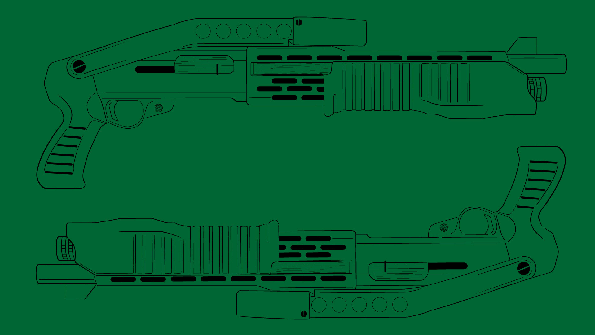 ArtStation - SPAS-12 modifié. ( DESSIN )